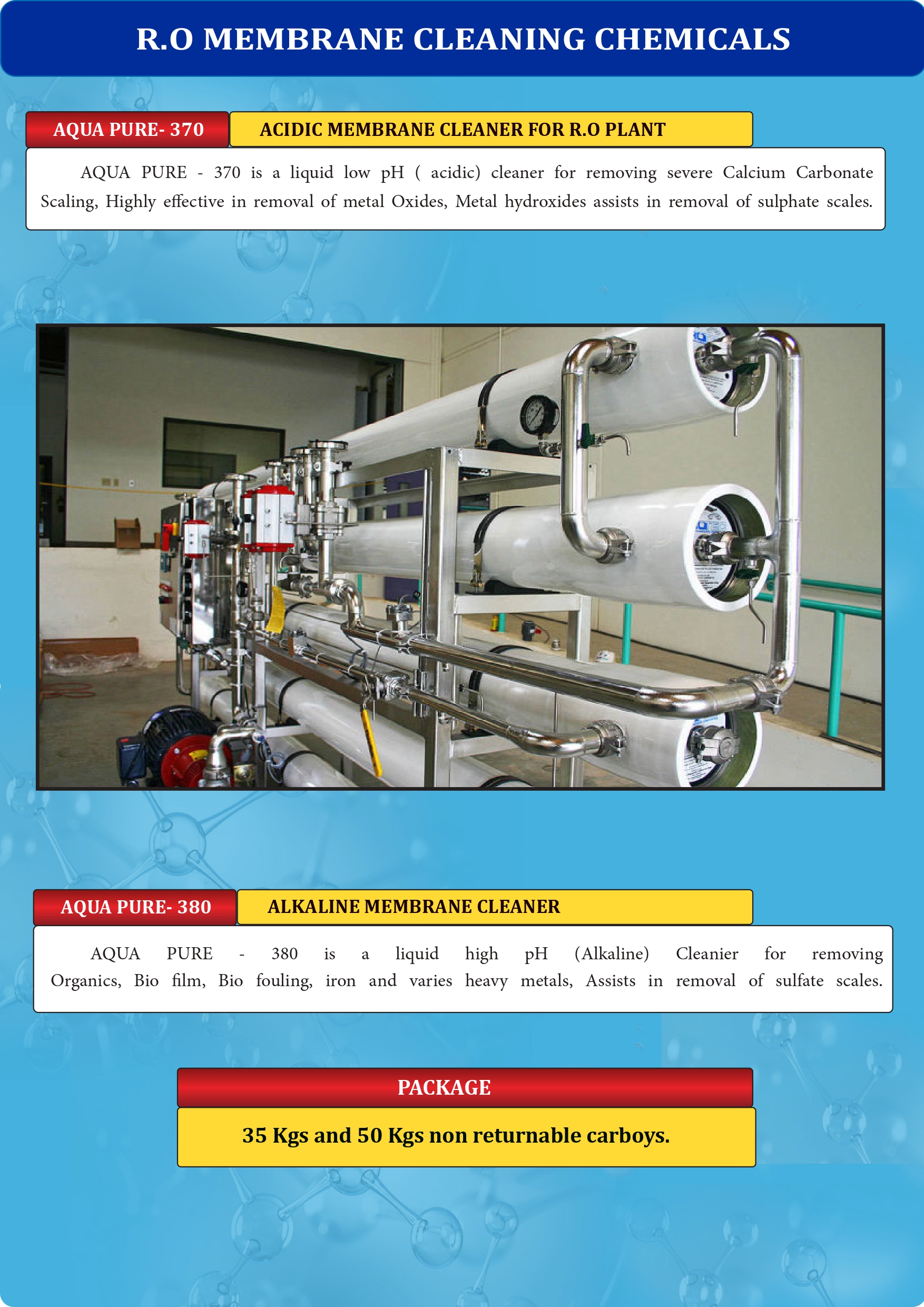 Membrane Antiscalant for Reverse – Welcome to Aqua Chemicals and Services