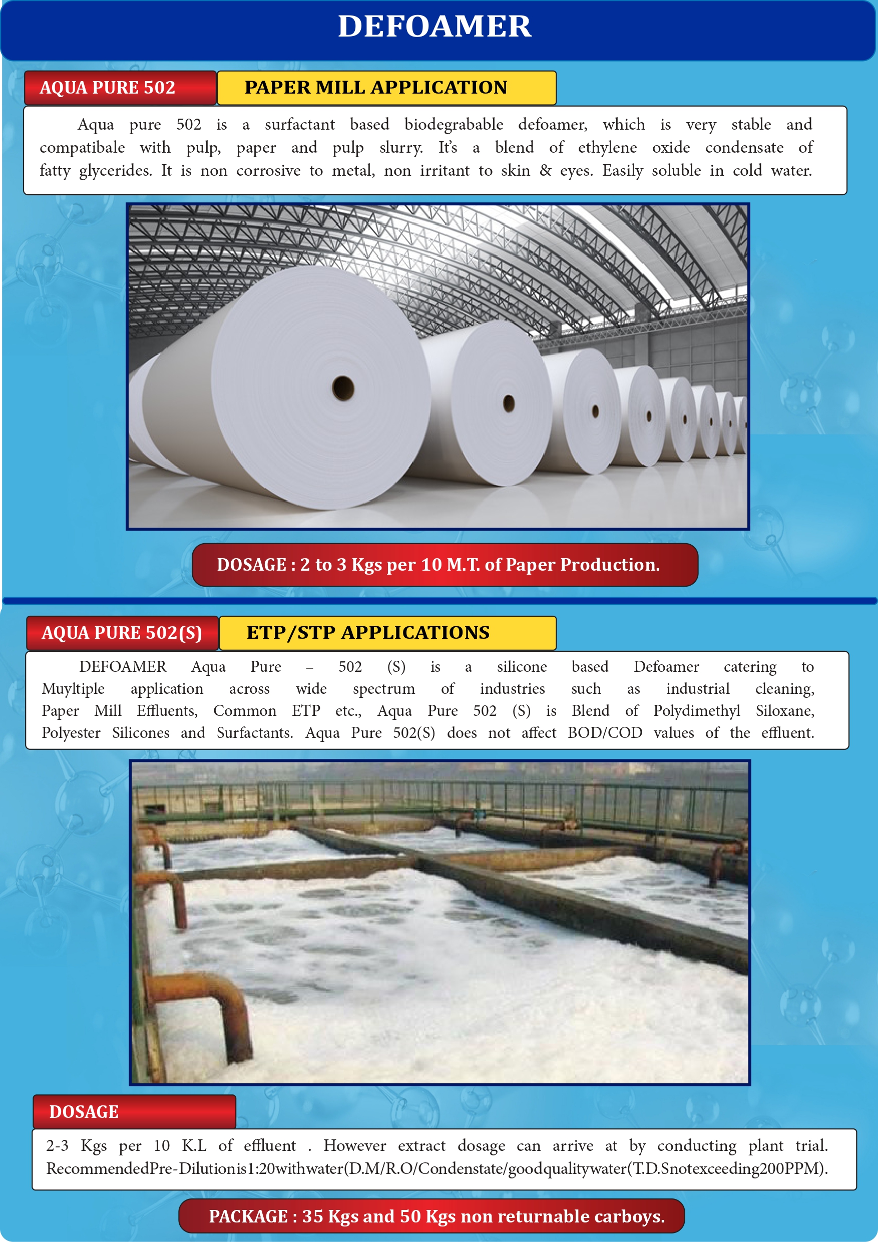 Defoamer for Paper Mill Applications – Welcome to Aqua Chemicals and ...
